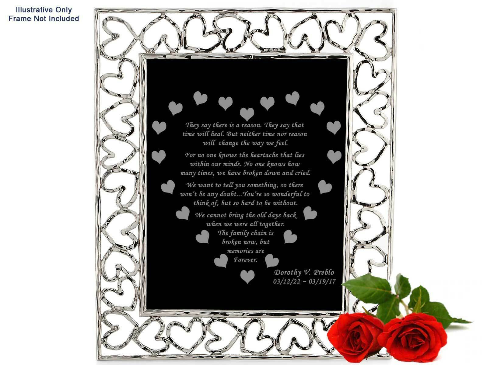 Engraved Memorial Poem Plate Personalized - Memories Are Forever -Gold ...