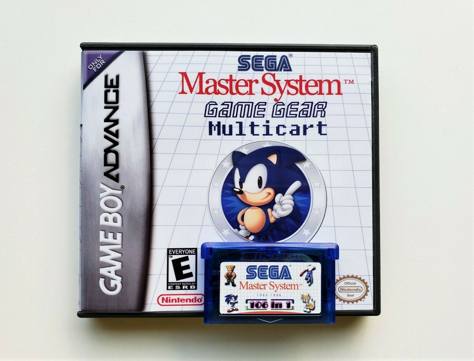 Sega Classics GBA 106 in 1 Multicart Gameboy Master System Game Gear ...