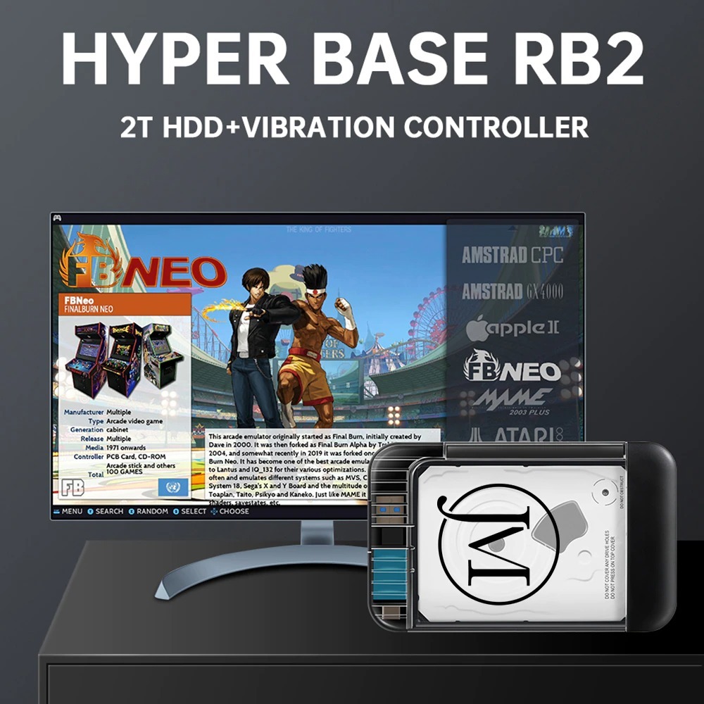 JMachen Hyper Base 2TB Portable External Game HDD 100000+Games PS2/PS1/PSP/N64 - Hard Drives