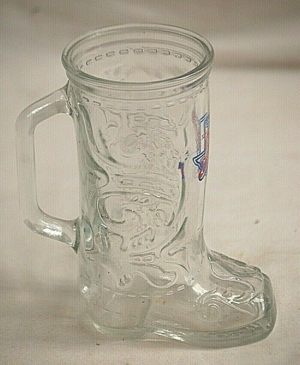 Texas Loosey's Western Cowboy Boot Drink Glass Beer Bar Restaurant Mug ...