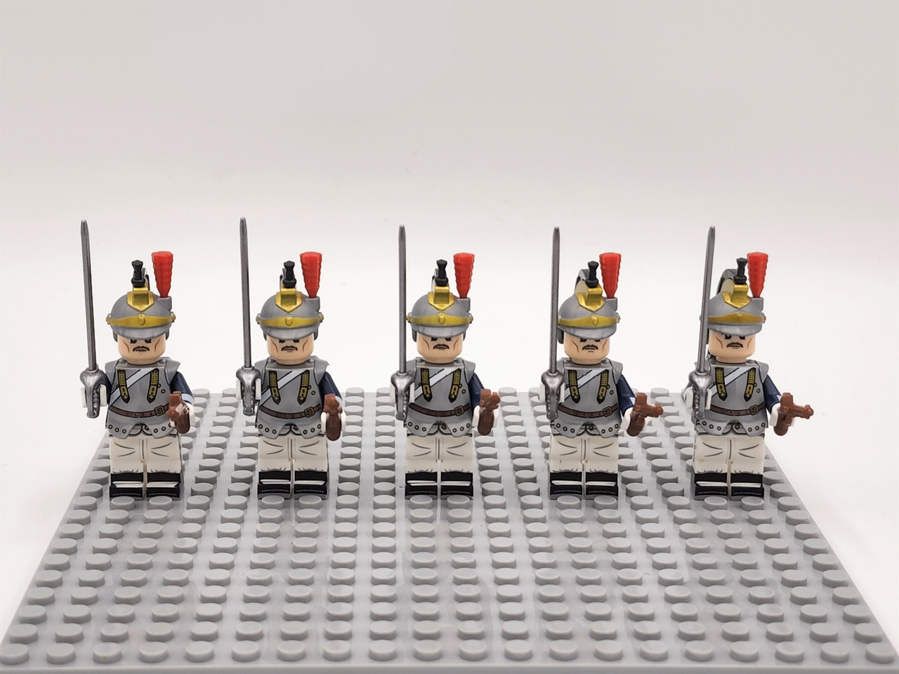 5Pcs French Cuirassiers Cavalry French Army Napoleonic Wars Minifigures ...