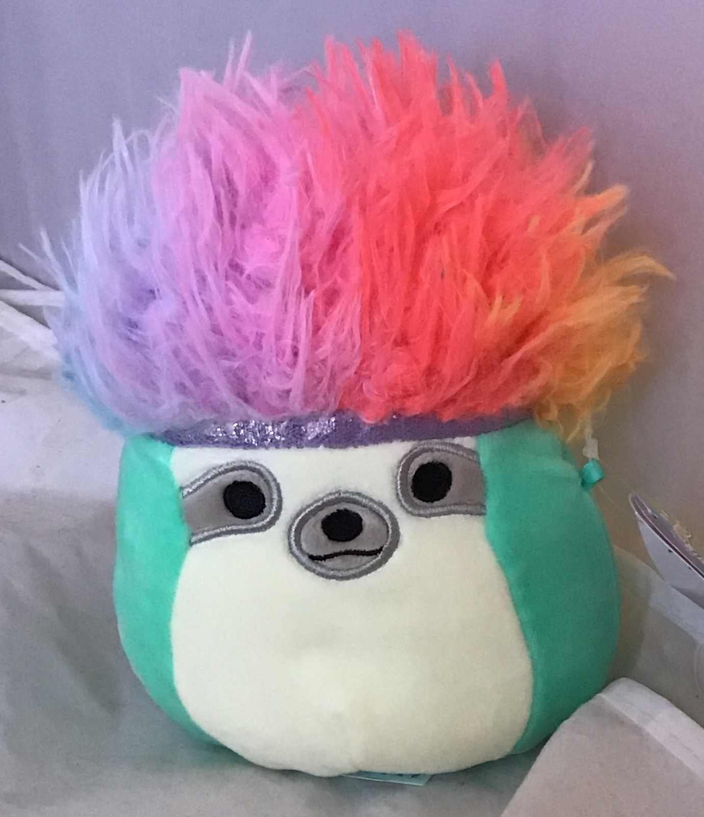 Squishmallows Squish-Doos Teal Sloth 5" Aqua Rainbow Hair KellyToy ...