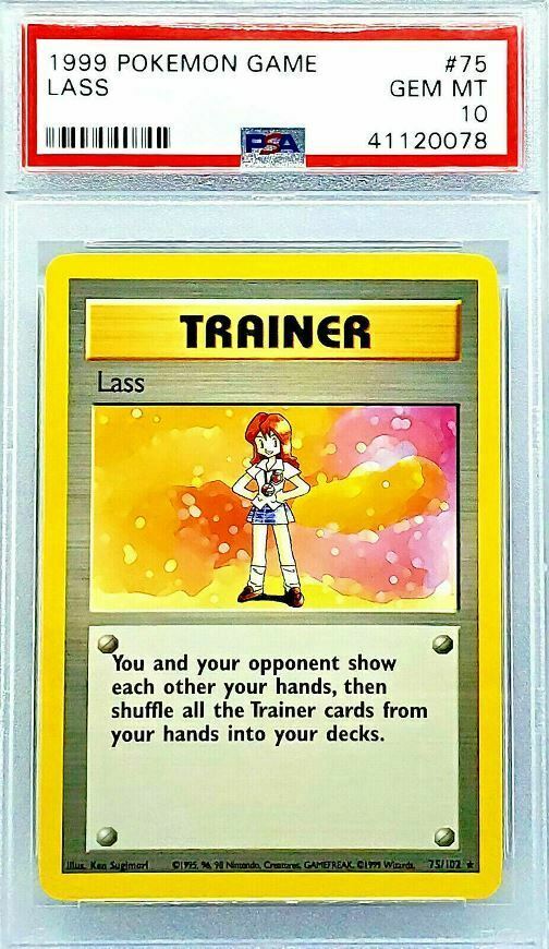 PSA 10 POKEMON LASS 75/102 POKEMON BASE SET TCG WIZARDS WOTC, NINTENDO ...