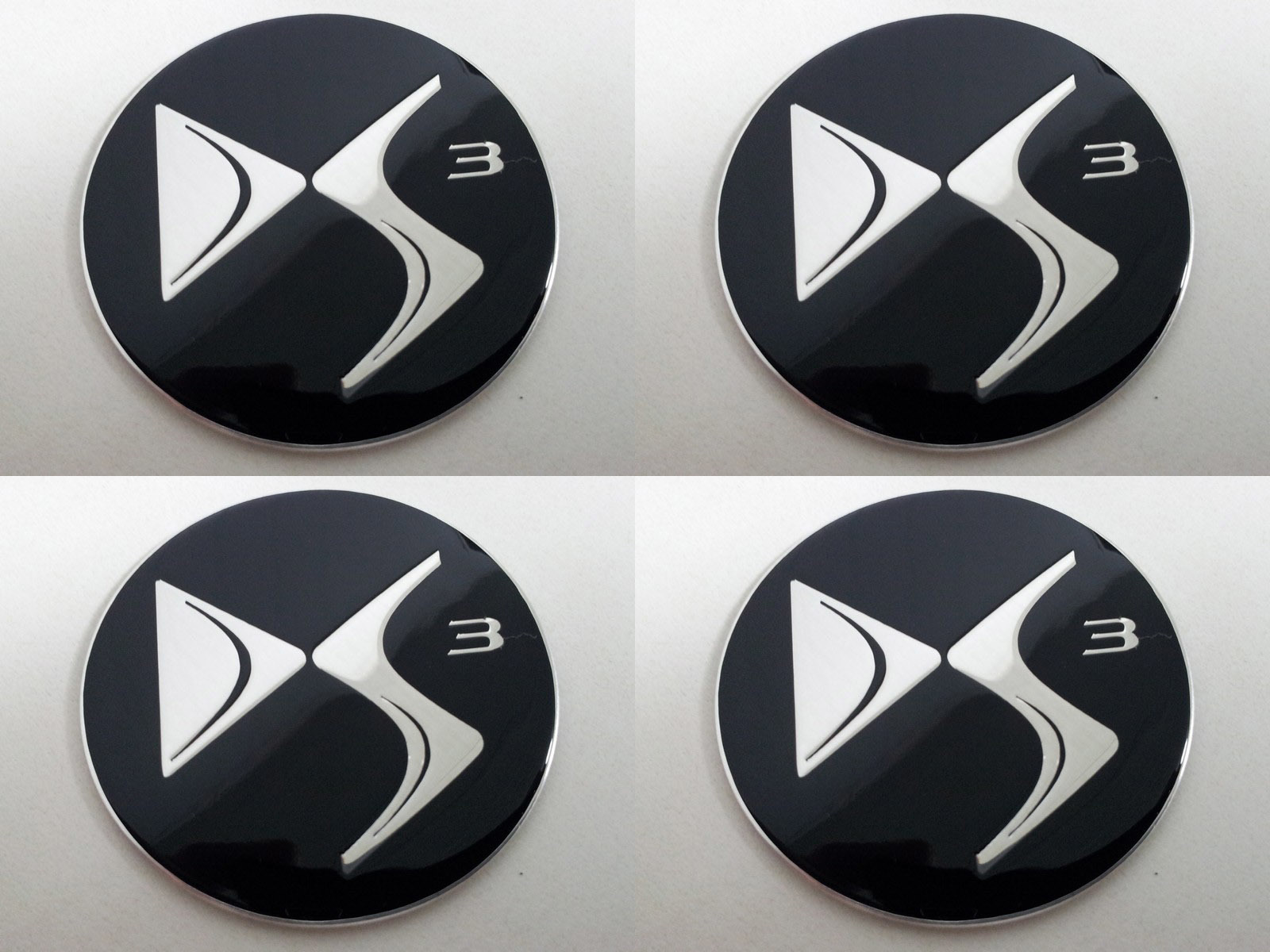Citroen ds3 - Set of 4 Metal Stickers for Wheel Center Caps Logo Badges ...