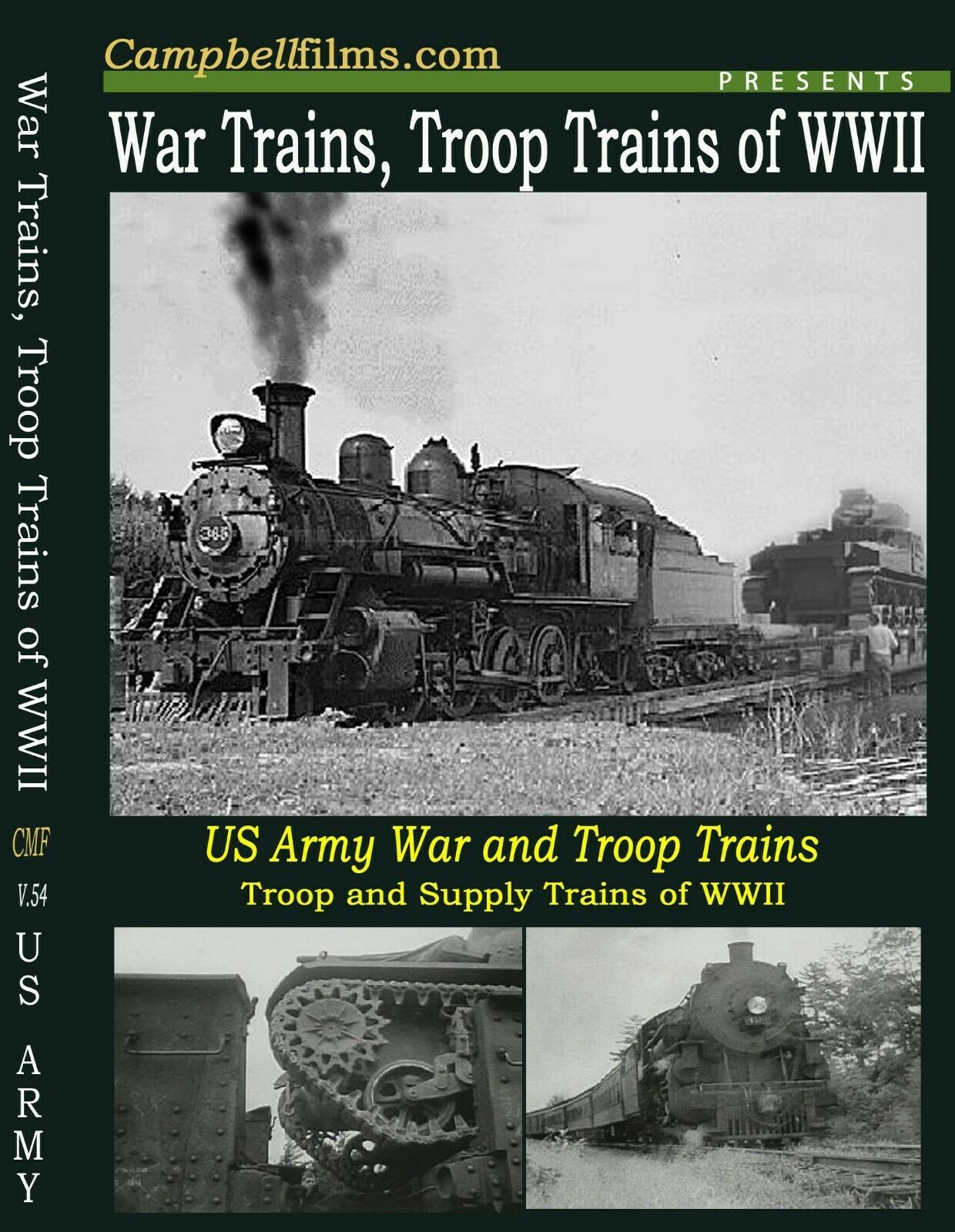 US Army War and Troop Trains of WWII - Steam Train Railroads of WW2 - Film