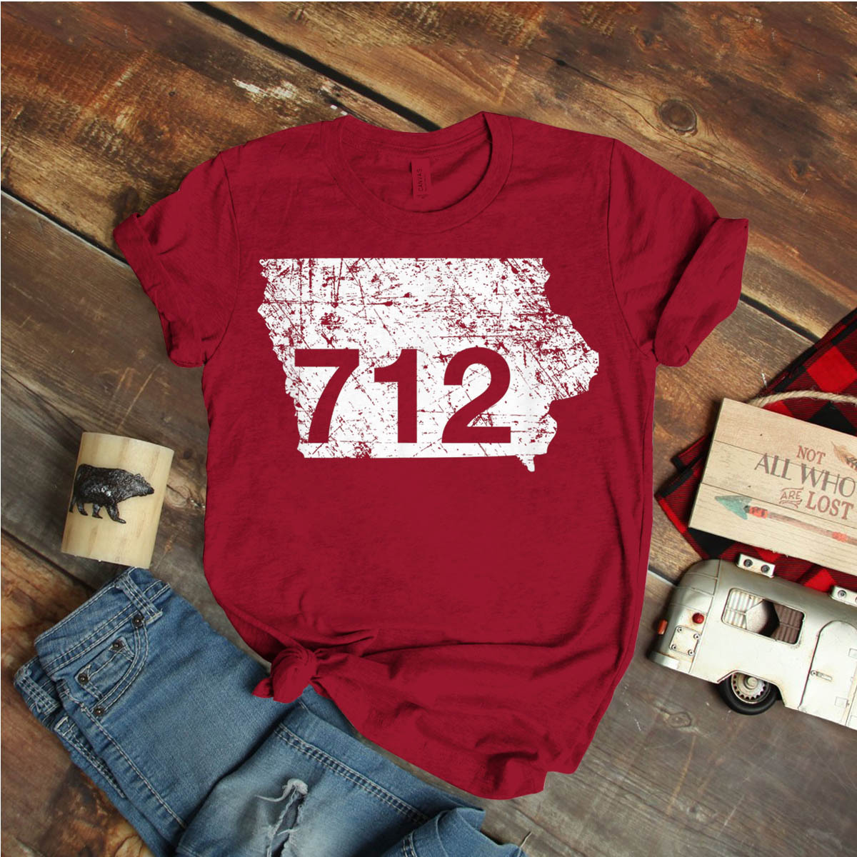 Sioux City Denison Council Bluffs Area Code 712 Iowa T-Shirt Birthday ...