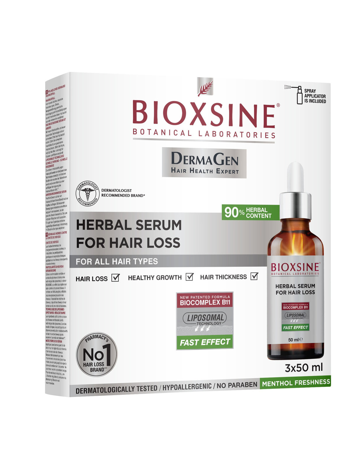 Bioxsine Dermagen BIOTA Anti Hair Loss Serum Treatment Herbal Formula 3 ...