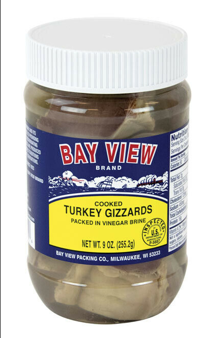 Bay View Brand Gourmet Pickled Turkey Gizzards - 2 Shatterproof Jars ...