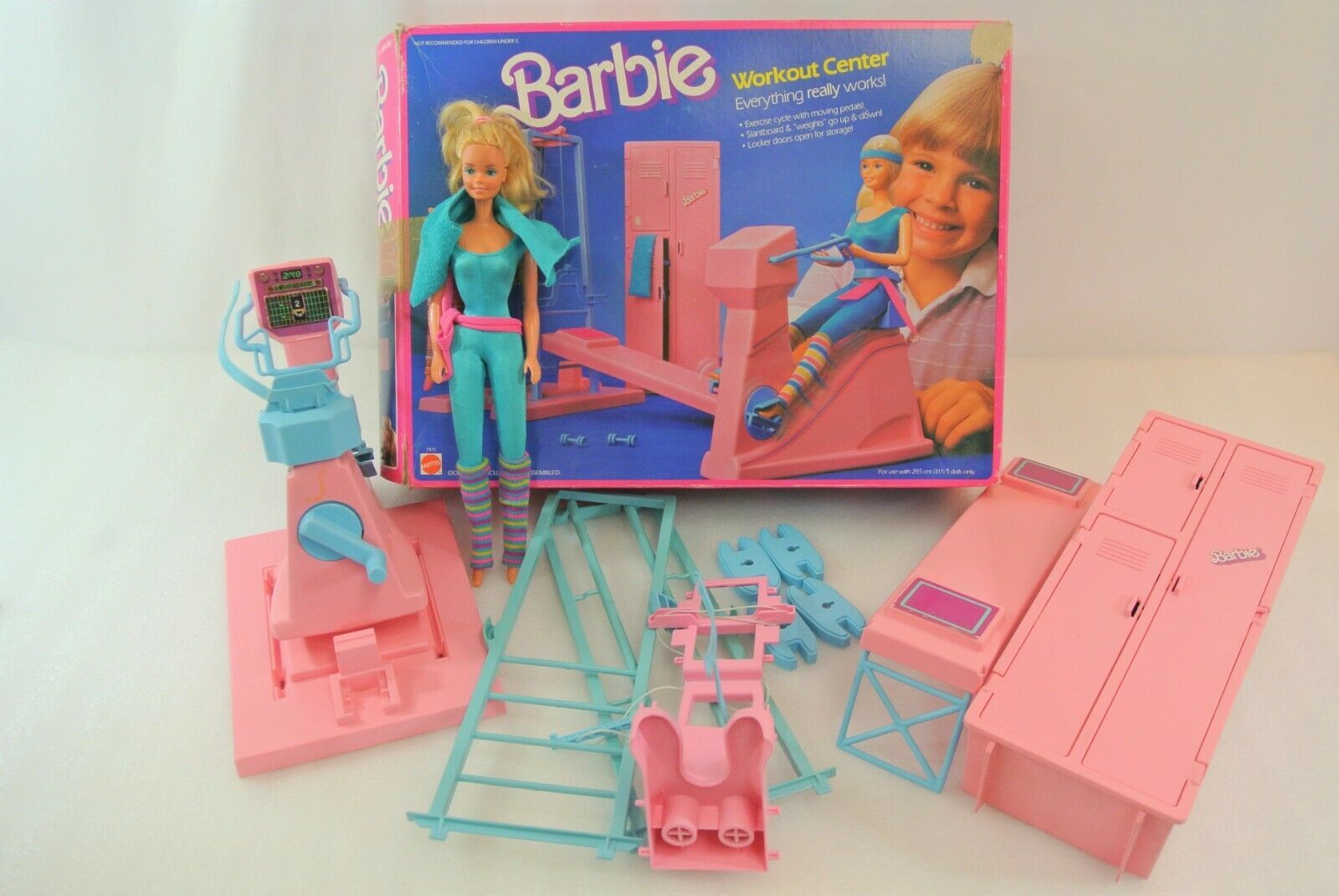 Barbie Workout Center Vintage 1984 Mattel Pink Toy Gym Comes with ...