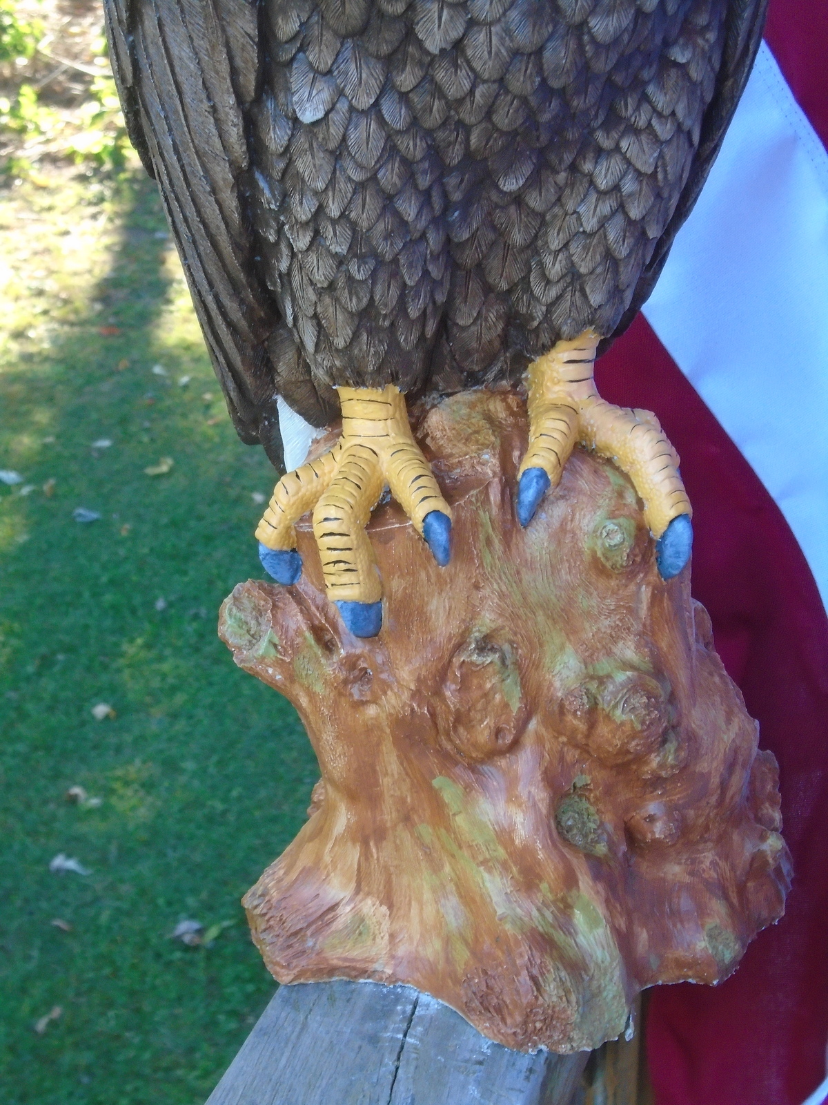 Concrete Statue, Bald Eagle, 21" tall Hand Painted, Made in the USA ...