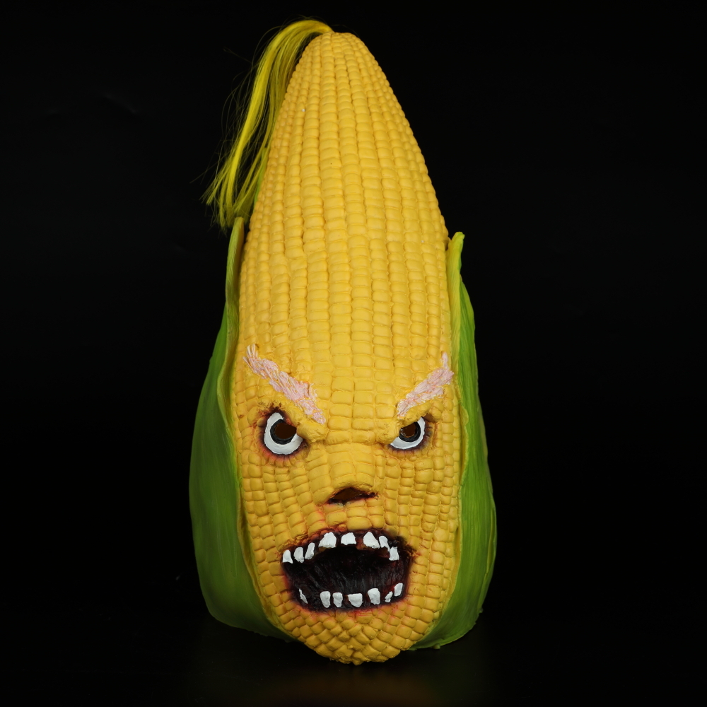Angry Corn Mask Cosplay Funny Horror Vegetable Maize Mask Halloween ...