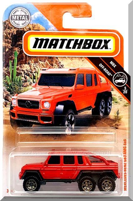 Matchbox - Mercedes-Benz G63 AMG 6X6: MBX Off-Road #8/20 - #79/100 *Red ...