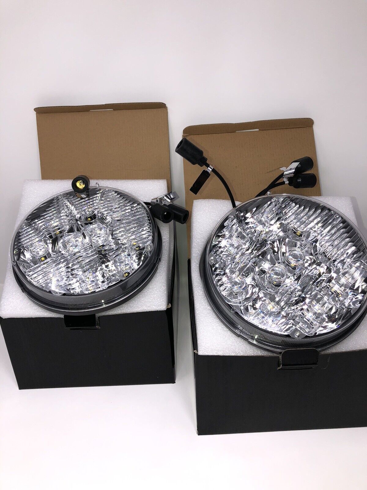 NEW Military HUMVEE LED Headlight Pair 24V Plug&Play M998 M1045A2 M35A2 ...