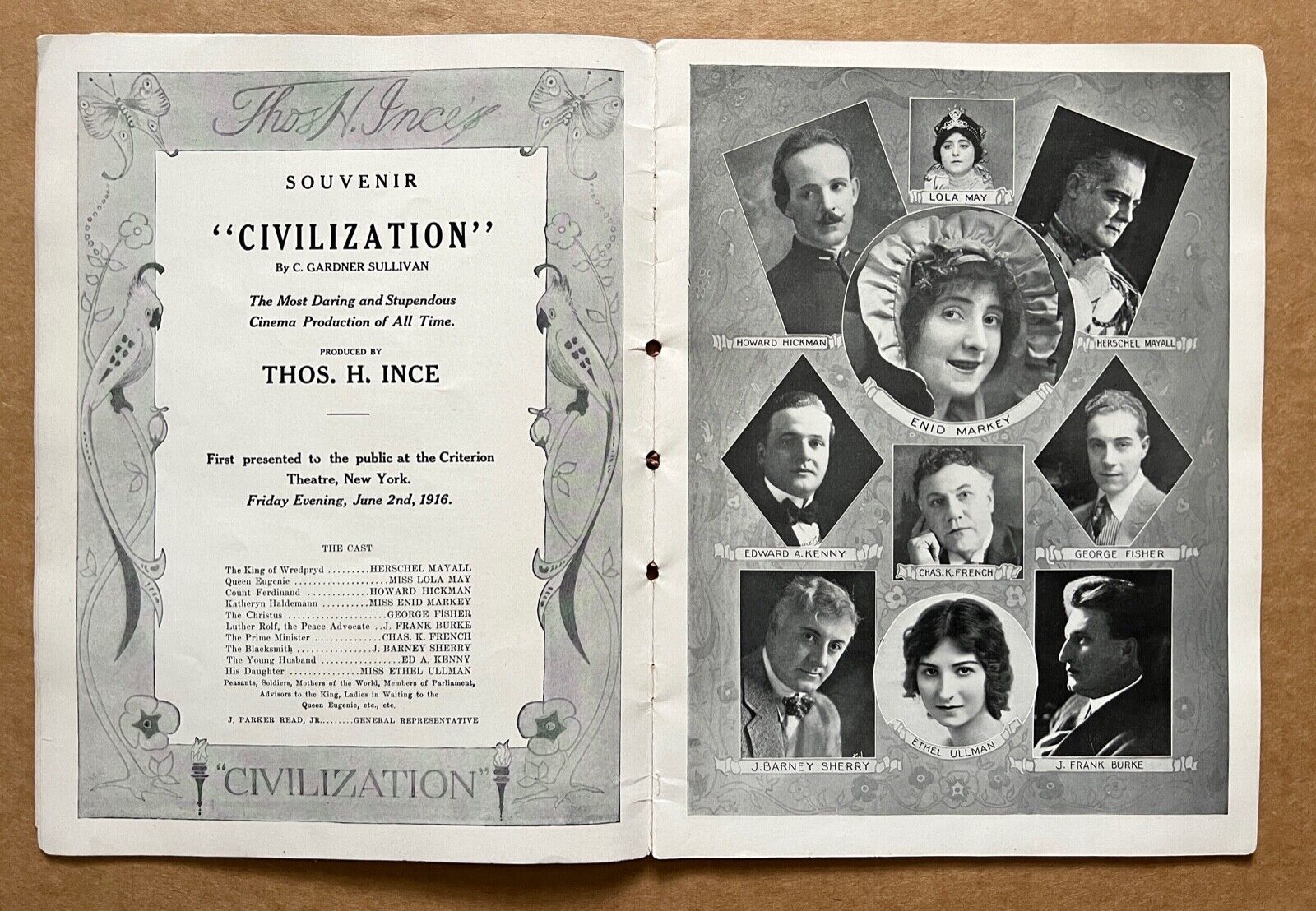 Thomas H. Ince's CIVILIZATION (1916) WWI Pacifist Allegorical Silent ...