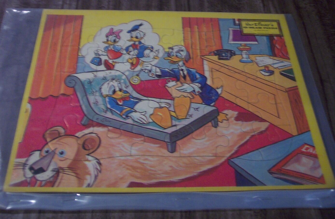 VINTAGE Walt Disney DONALD DUCK Jaymar FRAME TRAY PUZZLE - Jigsaw