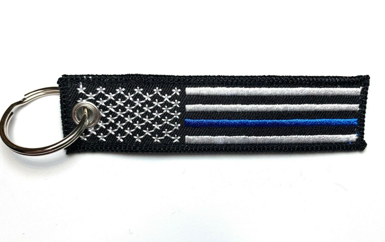 Thin Blue Line USA Flag Key Chain Key Tag, Police Back The Blue - Men's ...