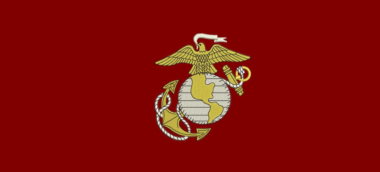 USMC Marines EGA 3sizes digitized filled embroidery design Digital ...