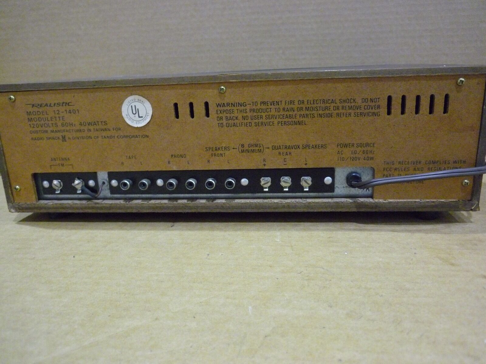 Realistic Modulette AM/FM Stereo Receiver 12-1401 - Vintage Audio & Video