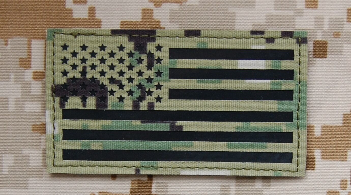 Infrared NWU Type III IR US Flag Uniform Patch AOR2 Navy SEAL NSW # ...