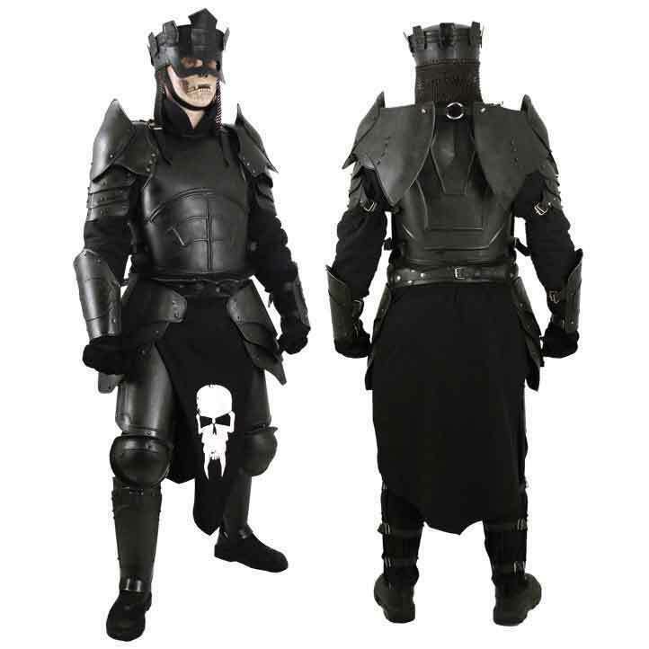 Warrior Complete Armor Costume ConQuest Armour Set Black Ice Suit of ...