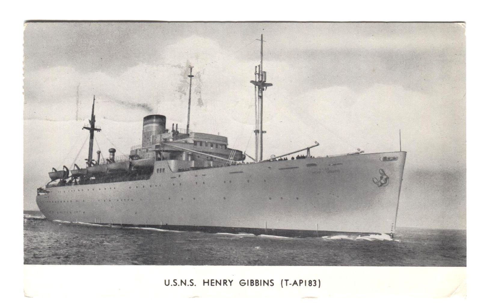 Navy RPPC USNS Hodges T-AP144 Henry Gibbins T-AP183 Postcards 1950s ...