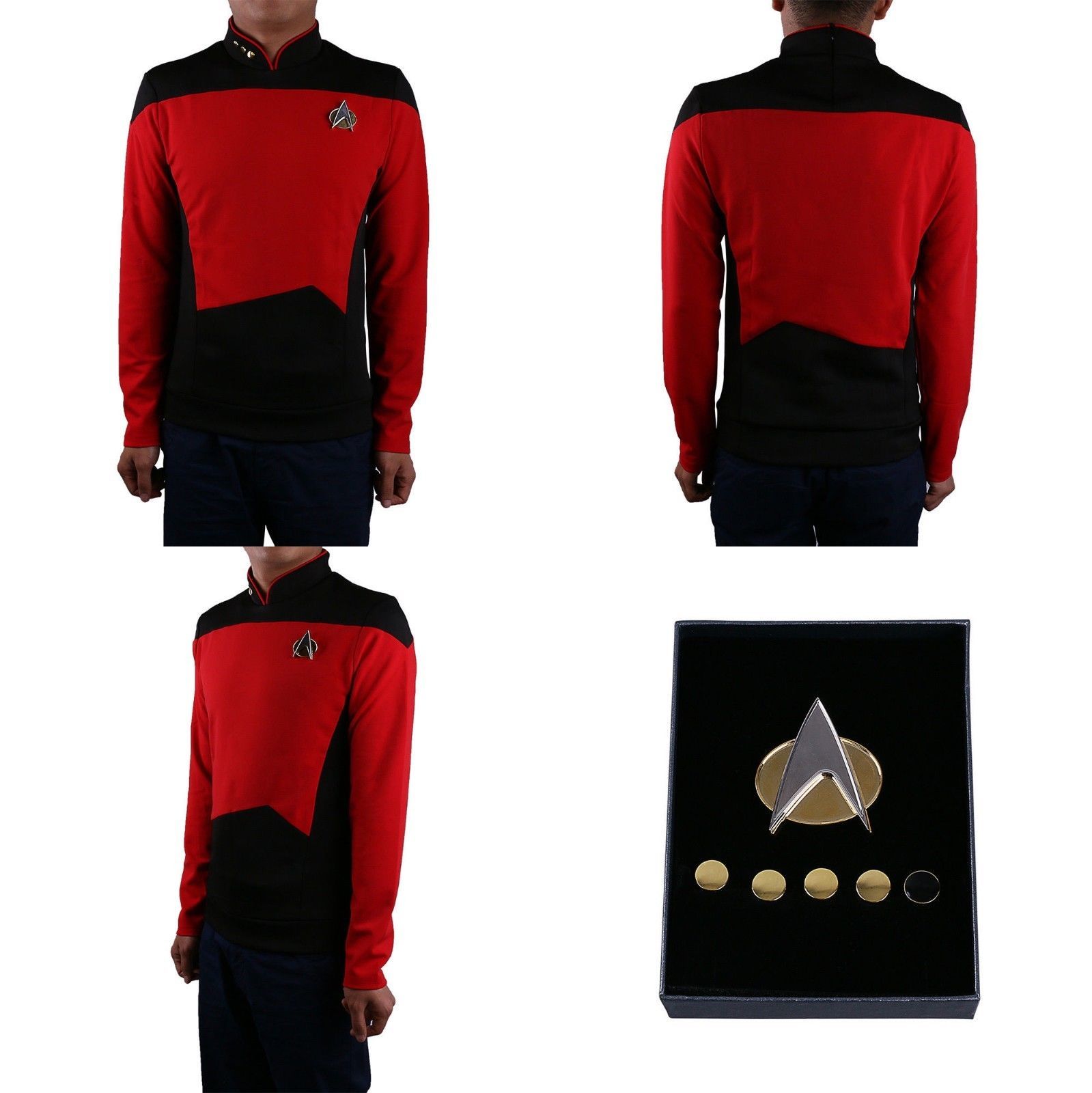Star Trek TNG Cosplay Costume Red Shirt Starfleet Operations Uniform ...
