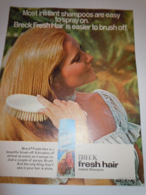 Vintage Breck Fresh Hair Instant Shampoo Girl with Brush Print Magazine ...