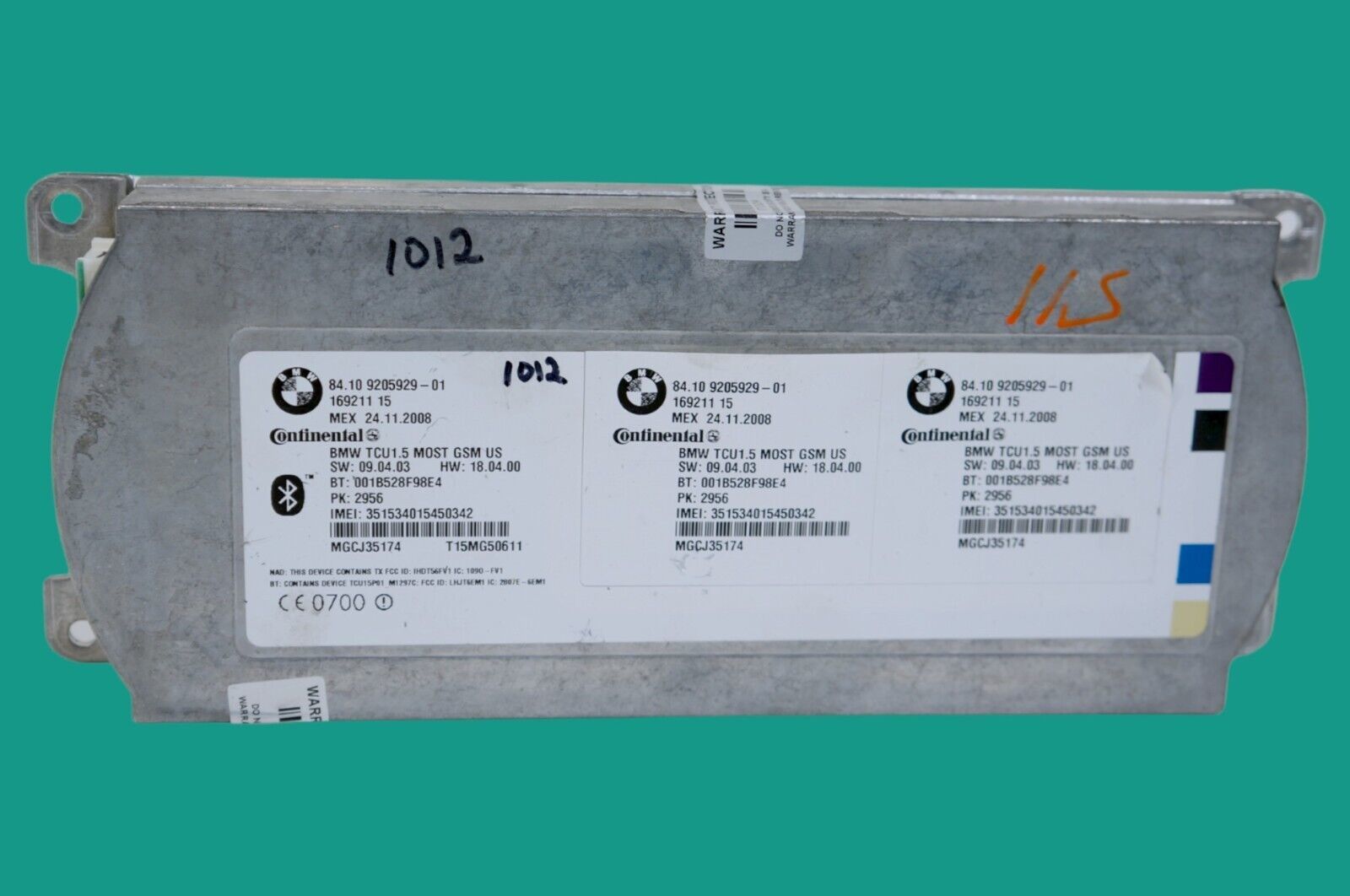 2009-2012 bmw 750li 760li 740i telematics control module unit bluetooth ...