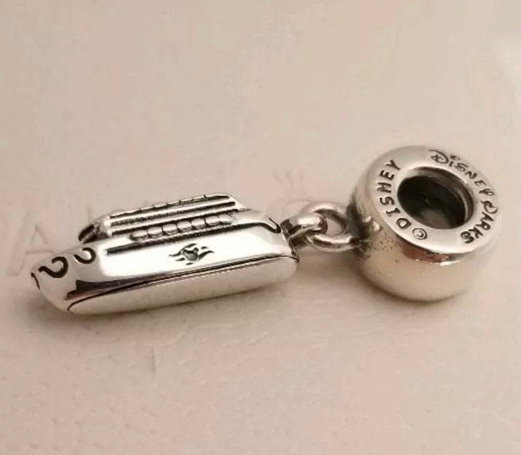 Pandora Disney Parks Cruise Ship Dangle Charm Mickey Silver Authentic ...