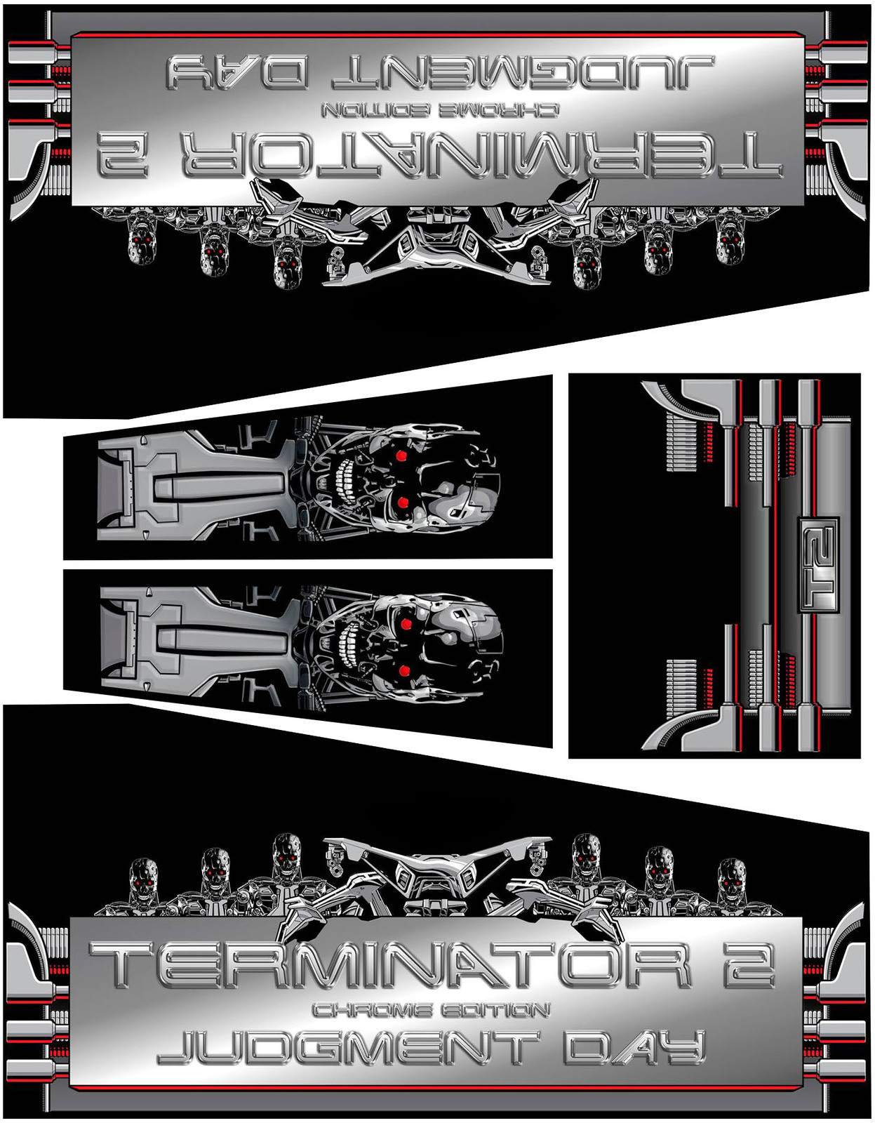 Terminator 2 Pinball Cabinet Graphic Pinball Decal Vinyl Sticker ...
