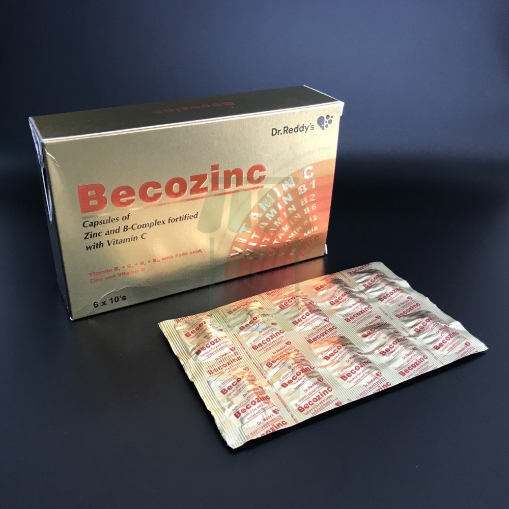 Becozinc 60 Capsules of Vitamin C for Zink and B complex fortified ...