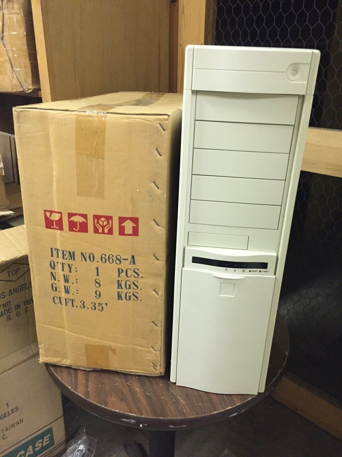 AT PC Computer Case Full Tower Sliding Door Build Pentium 386 486 DOS ...