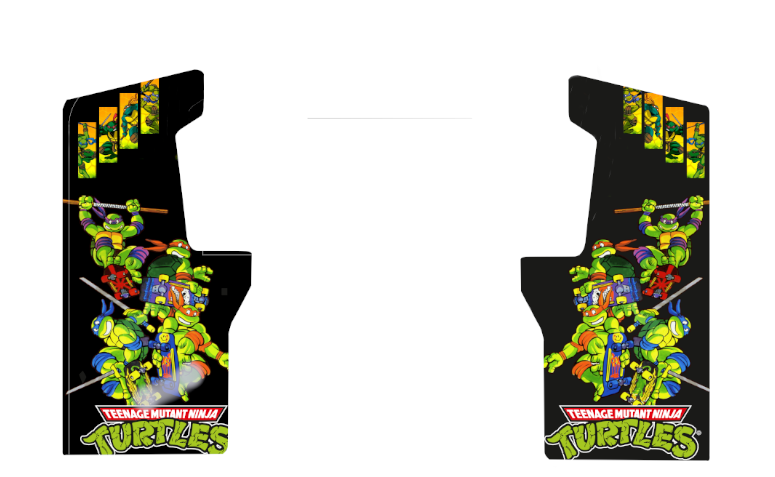 Arcade1up Legacy,Arcade 1up TMNT Black arcade design Artwork Vinyl ...
