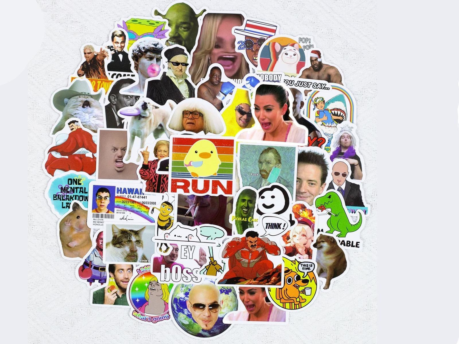 50 Pcs Meme Stickers Pack Stickers for Laptop,Funny Meme Stickers Spoof ...