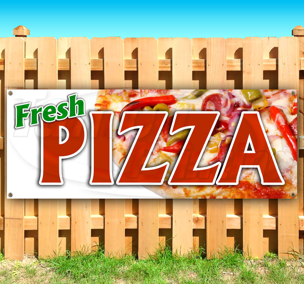 FRESH PIZZA Advertising Vinyl Banner Flag Sign Many Sizes USA ...