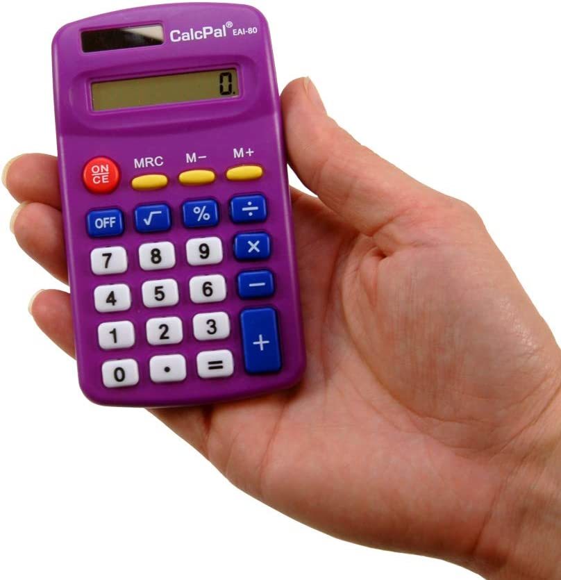 EAI Education CalcPal EAI-80 Basic Solar Calculator, Dual-Power for ...