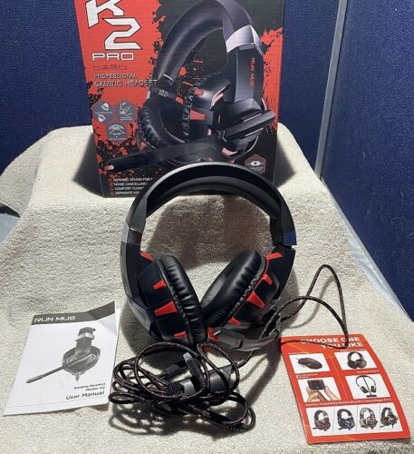 New Run Mus K2 Pro High Performance Professional Gaming Headset/Red ...