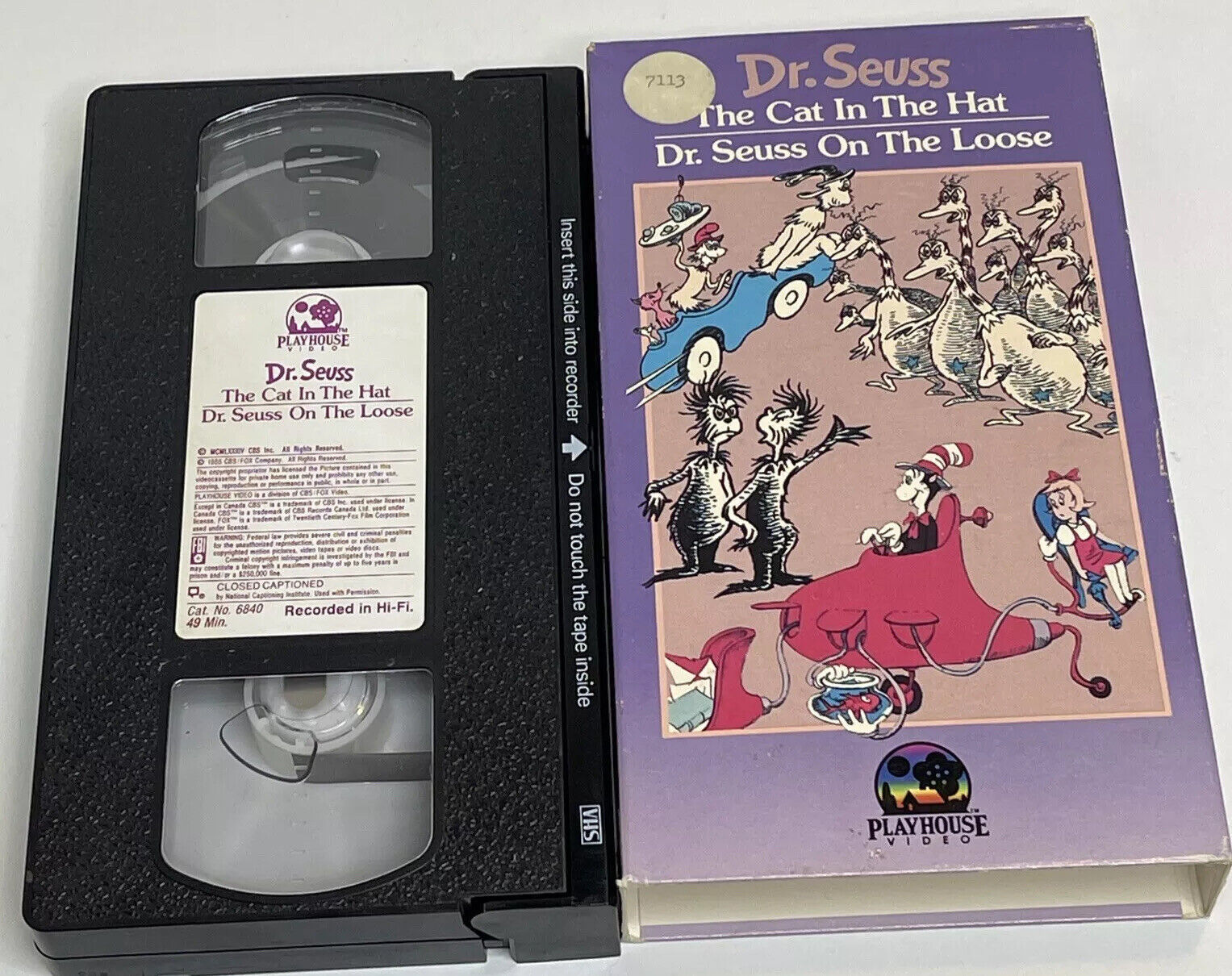 Dr. Seuss The Cat In The Hat/Seuss On The Loose VHS RARE 1985 - VHS Tapes