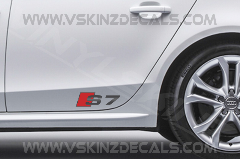 Audi S7 Logo Premium Cast Skirt Decals Kit Stickers S-line Quattro TFSI ...