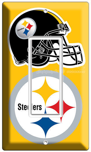 PITTSBURGH STEELERS FOOTBALL TEAM LOGO SINGLE GFCI LIGHT SWITCH WALL ...
