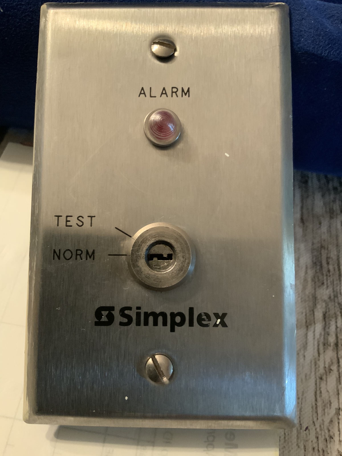 Simplex model 4098-9830 Remote Test Station, no key, red LED alarm ...