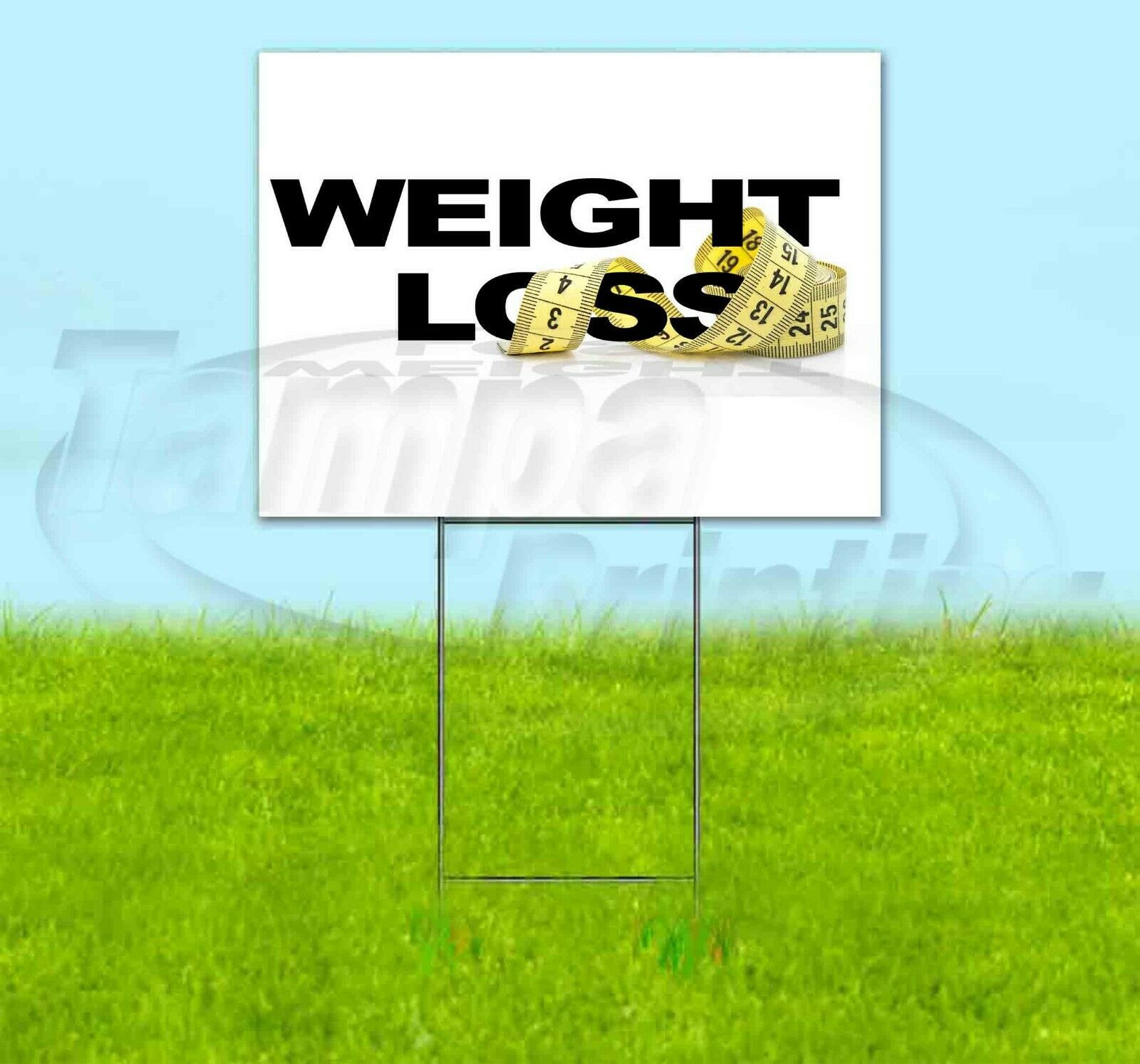 WEIGHT LOSS 18x24 Yard Sign Corrugated Plastic Bandit Lawn Business USA ...