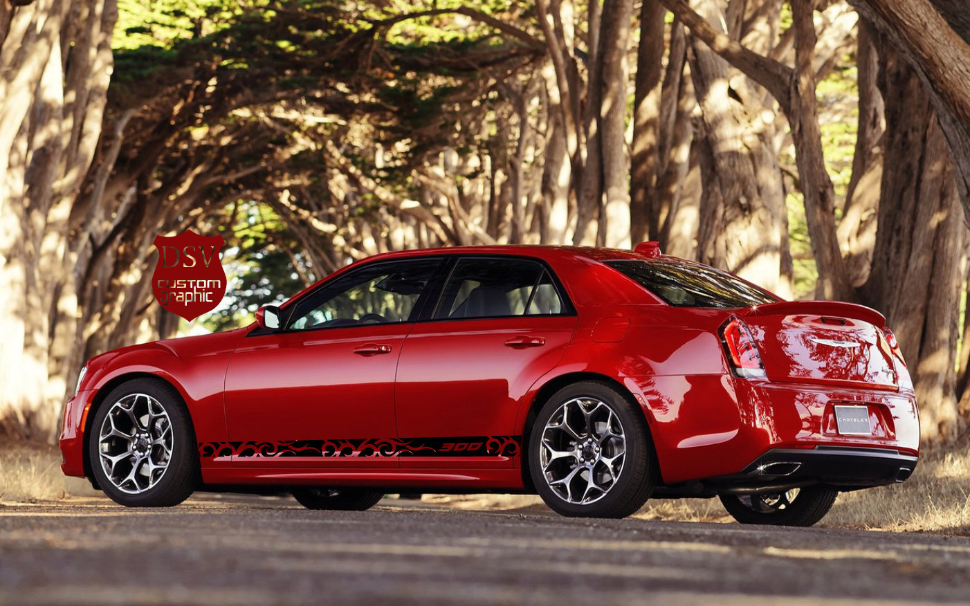 CHRYSLER 300 2005-2015 2x Racing Stripes graphics quality vinyl body ...