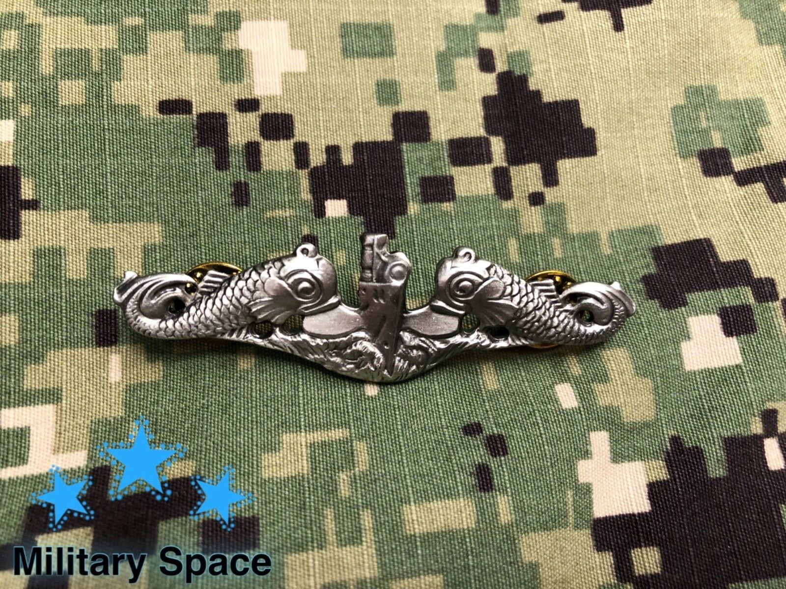 ORIGINAL US NAVY Submarine Warfare Enlisted "dolphins" "fish" Insignia ...