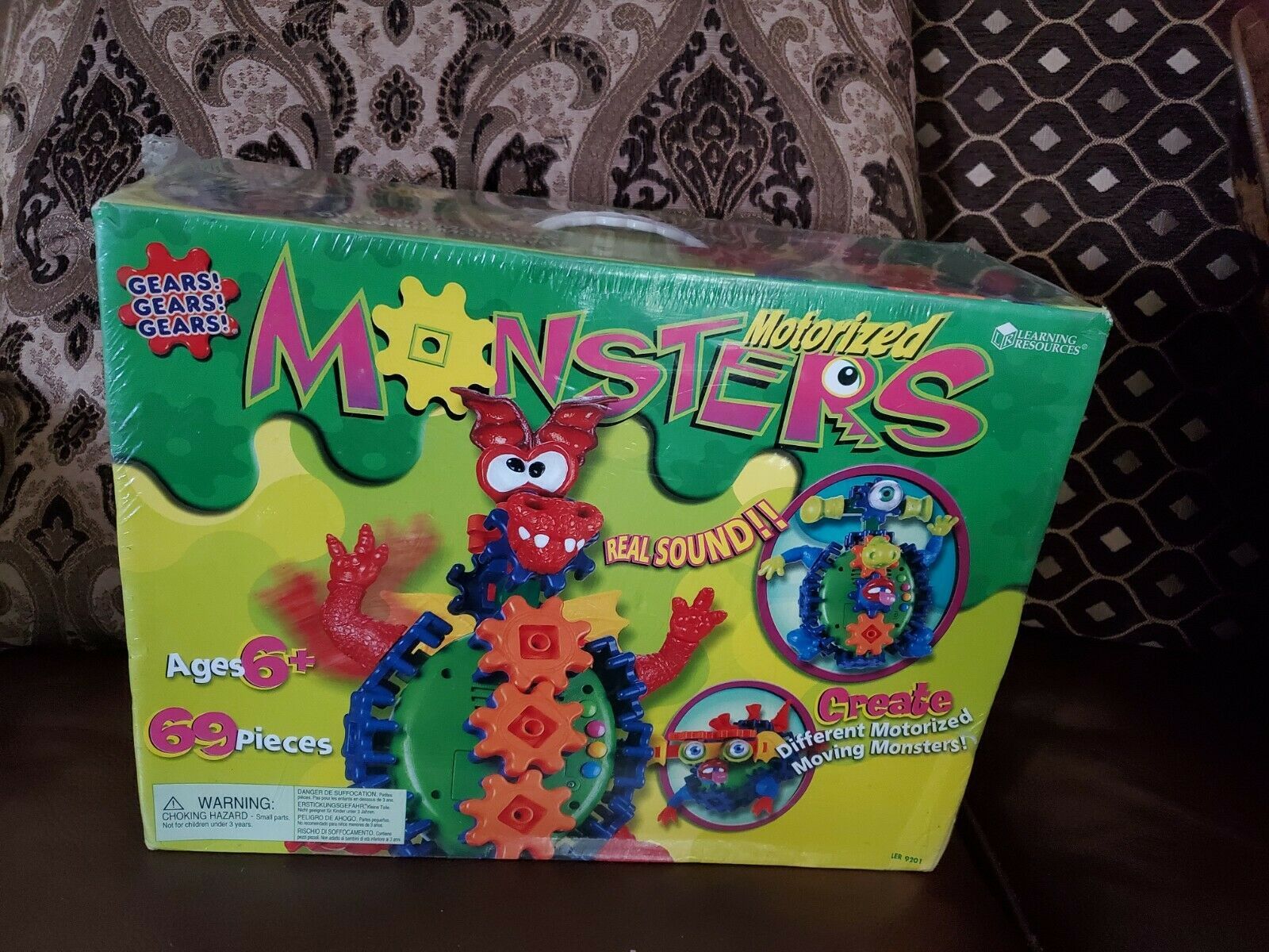 Motorized Monsters Buildable Gear Works Rotating & Sounds Monster Toy ...