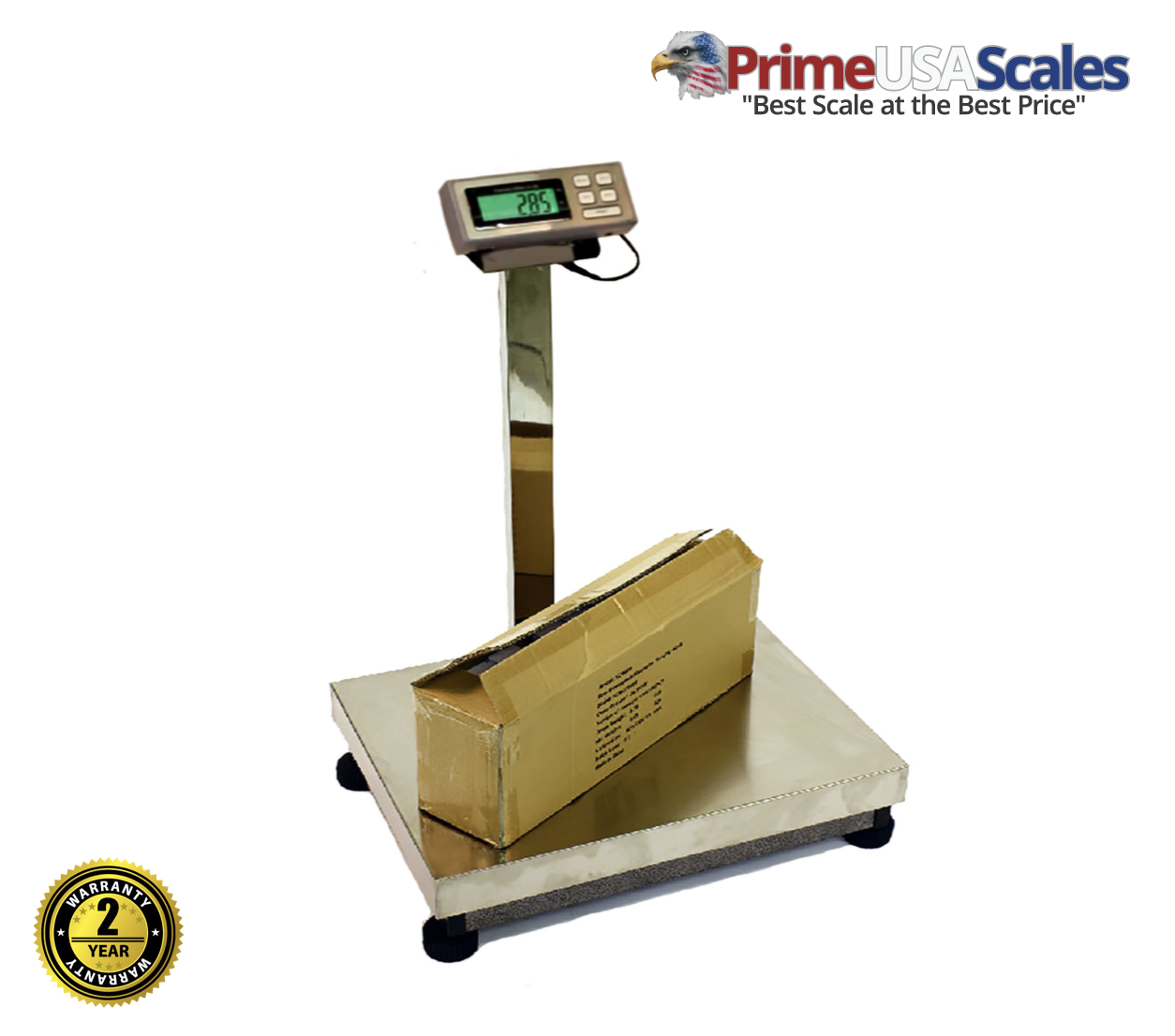 Bench Scale 1,000 lb x 0.2 lb Prime USA L-500BS Large Stainless Steel ...