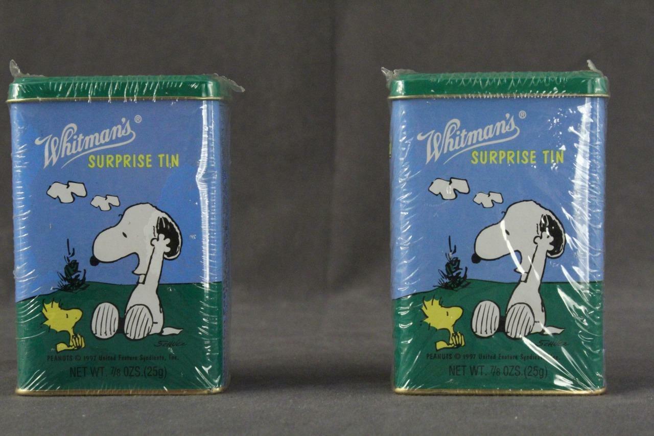 Vintage Advertising NOS Sealed Whitmans Suprise Tins Peanuts Snoopy ...