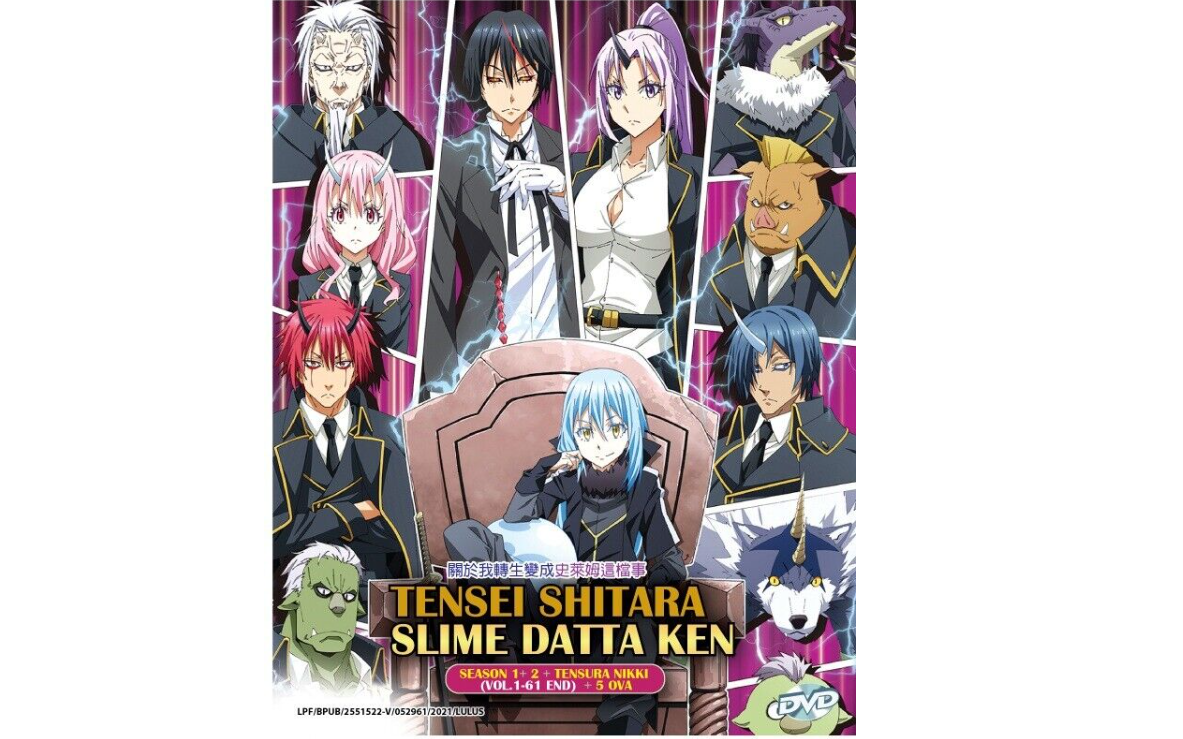 DVD Anime Tensei Shitara Slime Datta Ken Season 1+2 +Tensura Nikki (1 ...