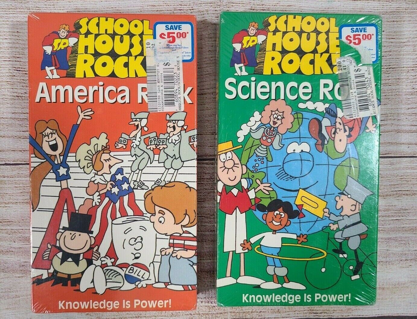 Schoolhouse Rock VHS Lot Of 2 America Rock Science Rock ABC Video 1995 ...