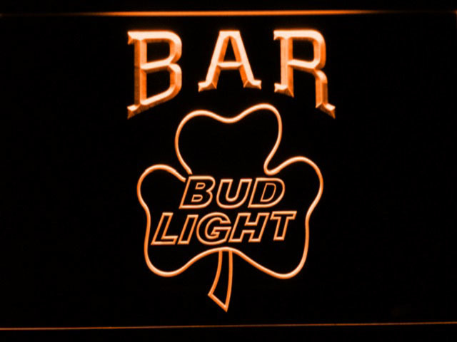 Bud Light Shamrock Bar LED Neon Sign hang sign the walls display ...
